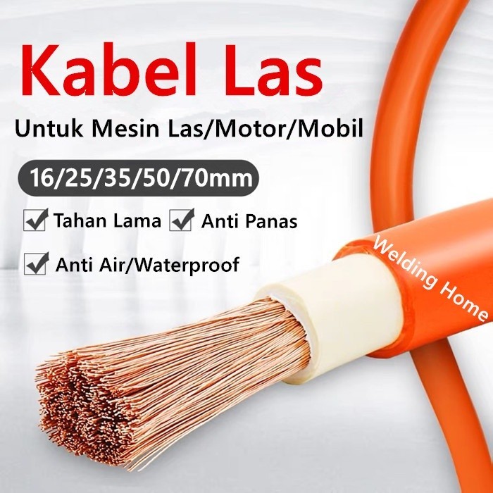 Jual Original 5M Kabel Las Full Tembaga Welding Cable Mesin Las 35Mm ...
