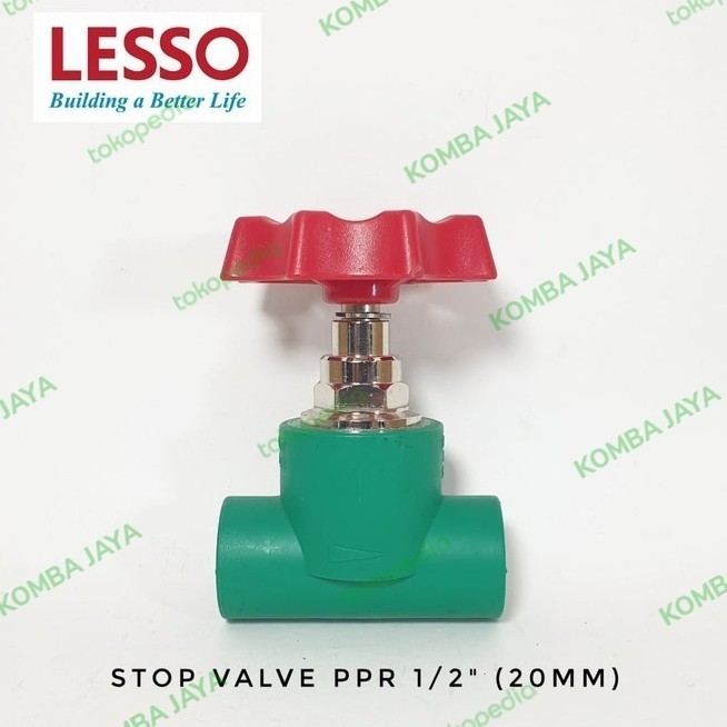 Jual GATE VALVE 1/2 INCH PPR LESSO 20MM | Shopee Indonesia