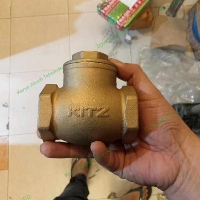 Jual CHECK VALVE KUNINGAN KITZ 2"INCH / SWING CHECK VALVE BRASS ...