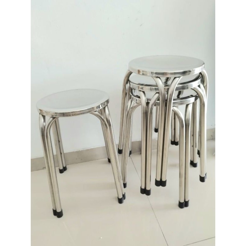 Jual BANGKU BAKSO KURSI STAINLESS STEEL KURSI BULAT KURSI SANTAI ...
