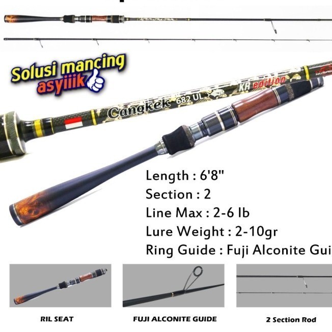 Jual Joran Cangkek KR EDITION 682 2-6 lb Relix Nusantara Spinning | Shopee Indonesia