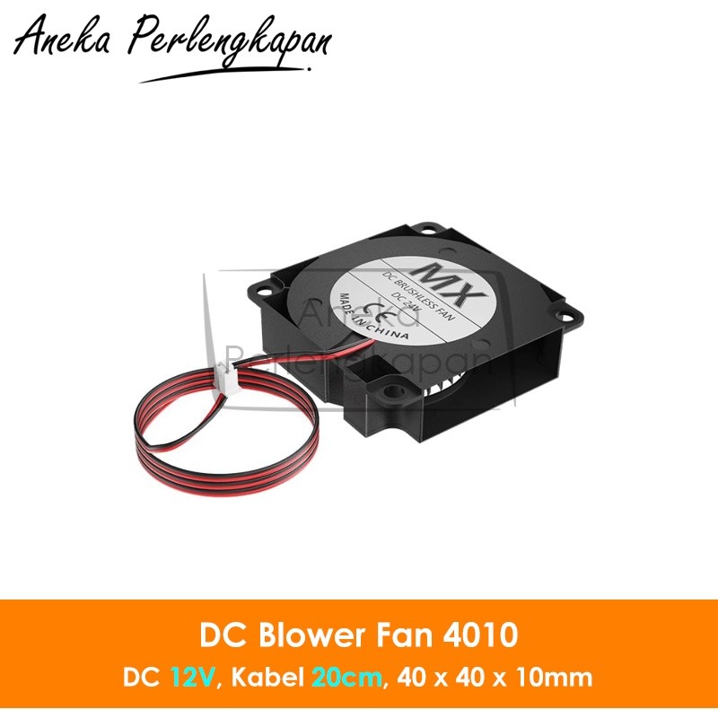 Jual DC Blower Fan / Turbo Fan 4010 DC 12V 2 pin Kabel 20cm | Shopee ...