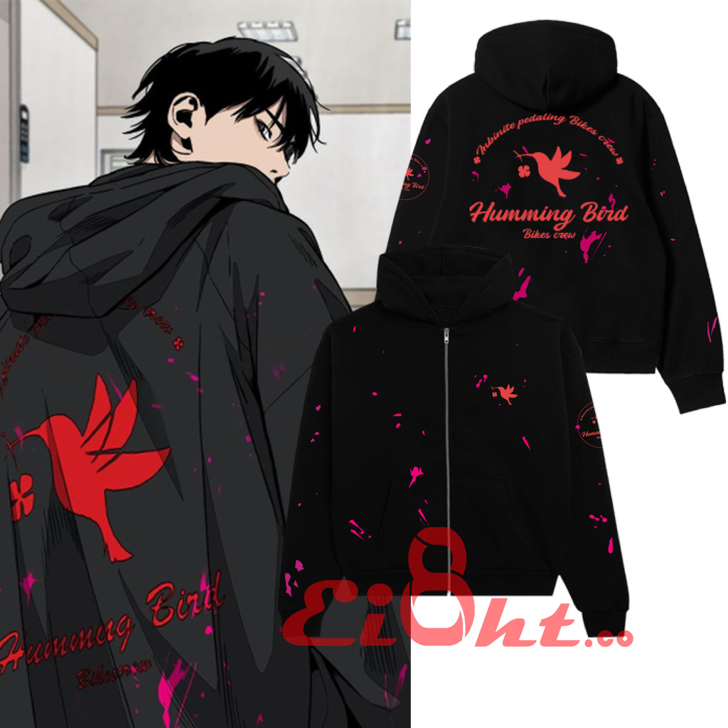Jual Jaket Zipper Jayjoo Humming Bird Crew WindBreaker Manhwa Korea ...