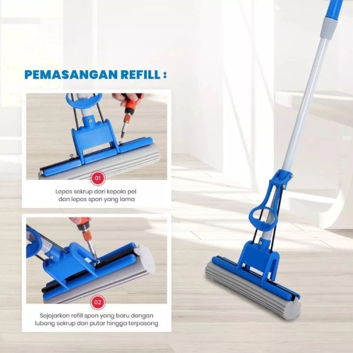 Jual Pel Roll Spons QME/ Pel Busa Pemeras Manual/ Pel Spon Busa Lantai ...