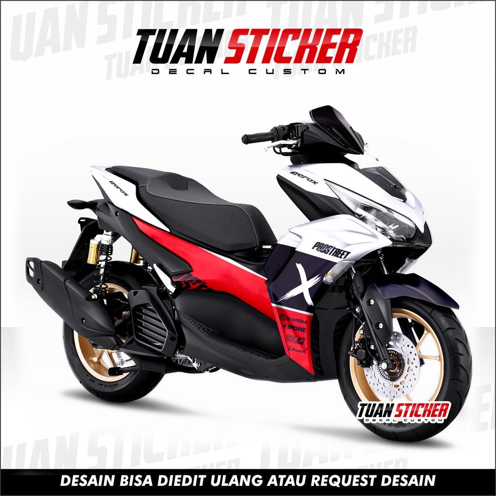 Jual Stiker aerox Striping Decal All New Aerox 155 Connected full body ...