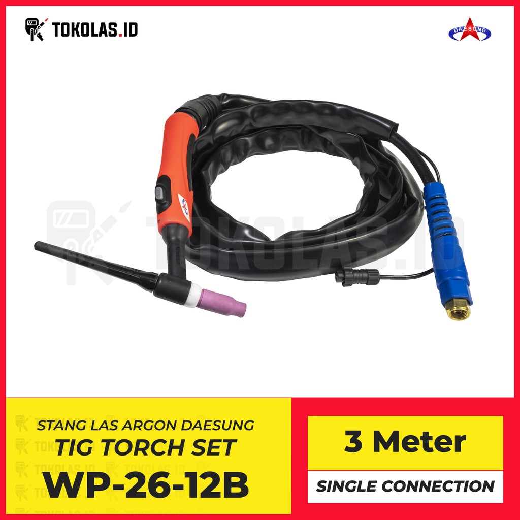 Jual Daesung Stang Las TIG Welding Torch Argon WP26 Single WP 26 ...
