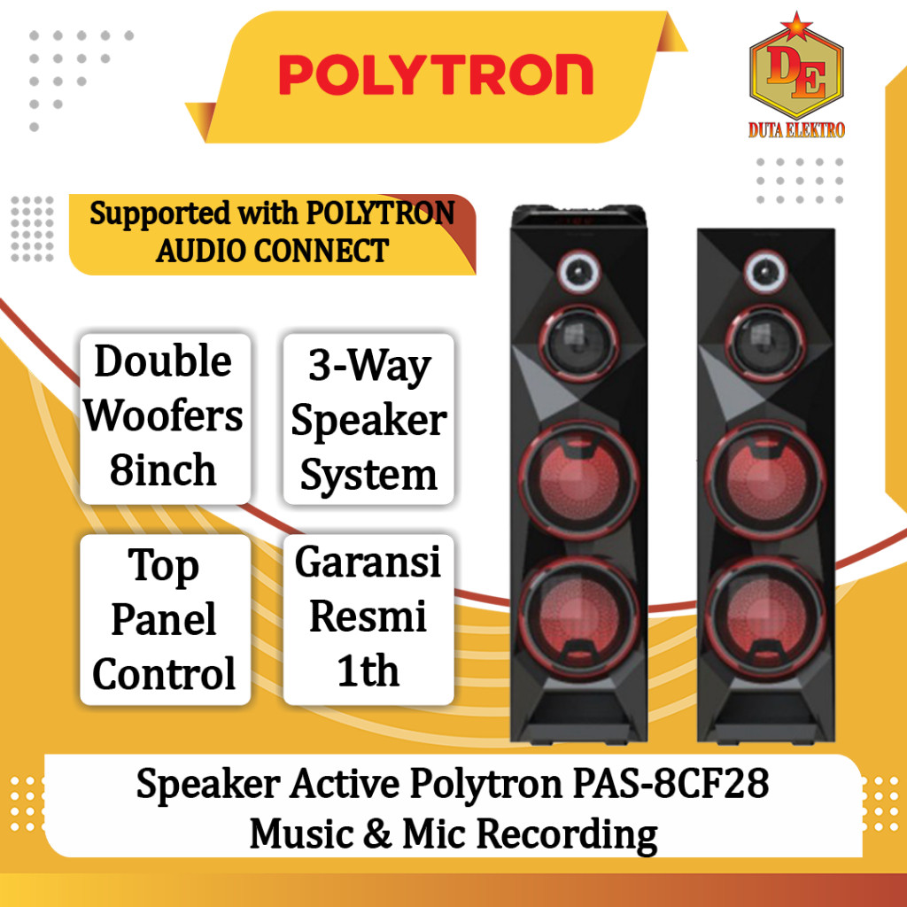 Jual Speaker Active Polytron PAS-8CF28 Music & Mic Recording | Shopee ...