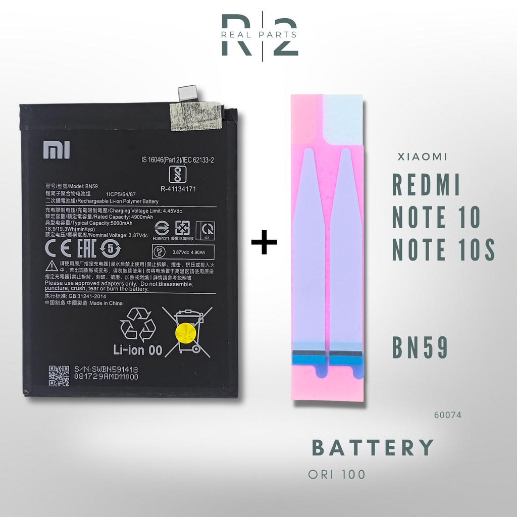 Jual Baterai BN59 XIAOMI Redmi Note 10 4G / Note 10s ORI 100 OEM HG ...