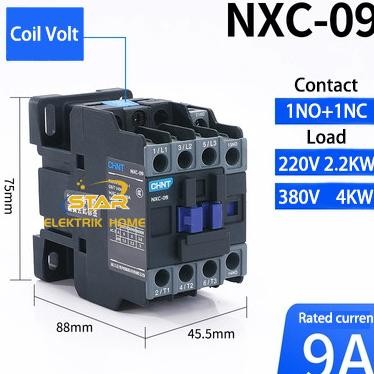 Jual KONTAKTOR CHINT NXC 9 12 18 25 32 40 50 65 85 100A 3P AC220V 380V ORIGINAL DAN TERPERCAYA ...