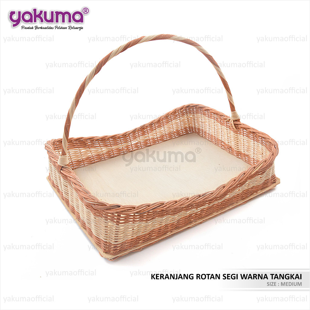Jual KERANJANG ROTAN PARCEL TANGKAI SEGI - MEDIUM | Shopee Indonesia