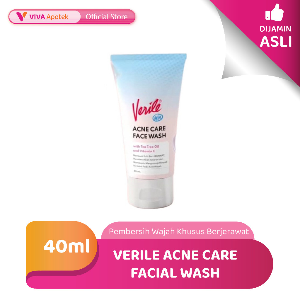 Jual Verile Acne Care Facial Wash untuk Membersihkan Luka (40 ml ...