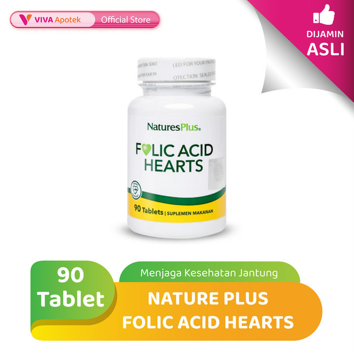 Jual Nature Plus Folic Acid Hearts Menjaga Kesehatan Jantung (90 Tablet) | Shopee Indonesia