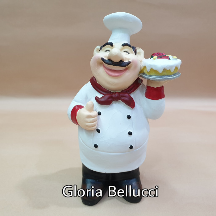 Jual Patung Pajangan 4 Koki Buah Semangka Botol Cake Roti Chef | Shopee ...