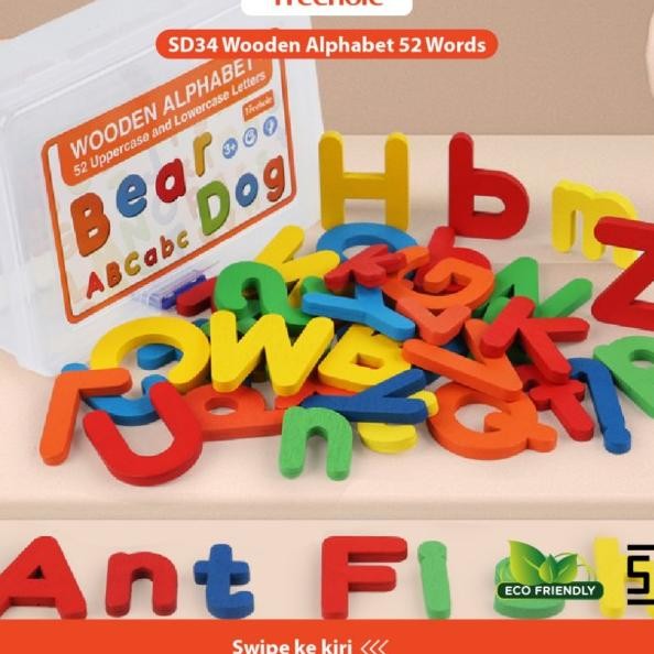 Jual Mainan Edukasi Anak Puzzle Kayu Abjad Alfabet Abc Huruf Besar ...