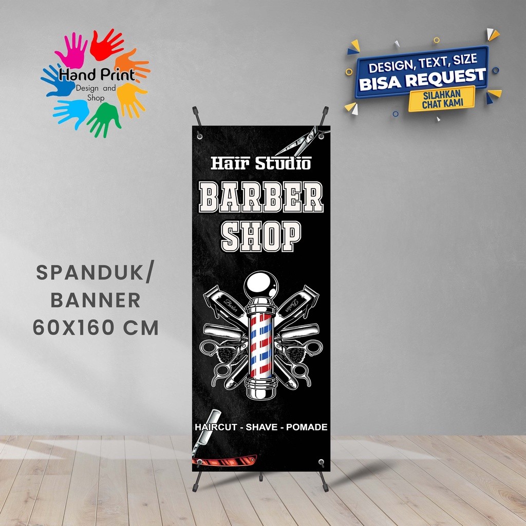 Jual Spanduk Banner Barbershop Pangkas Rambut Cukur Rambut Haircut ...