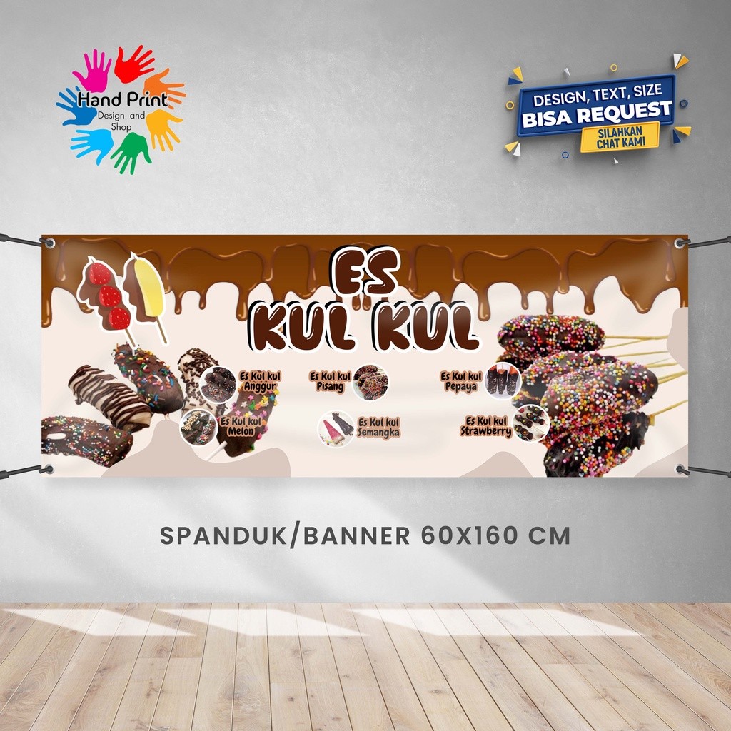Jual Spanduk Banner Es Kul Kul Buah Coklat Warna Krem Minuman Segar ...