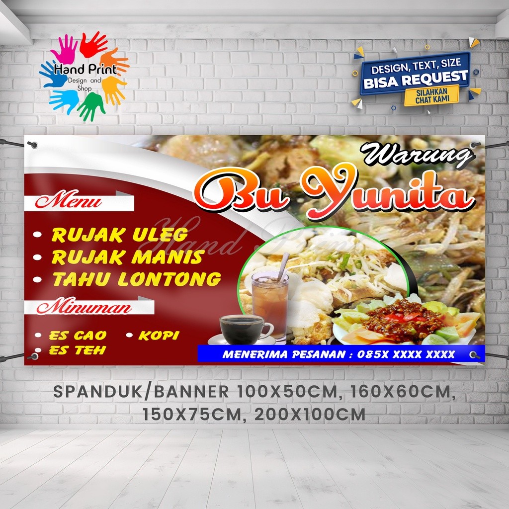 Jual Spanduk Banner MMT Warung Makan Wardomie Warung Soto Dan Rujak ...