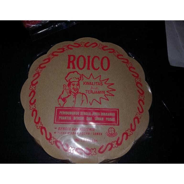 Jual Kertas Nasi bunga Bulat Coklat Alas Piring Lidi Rotan isi 250 ...