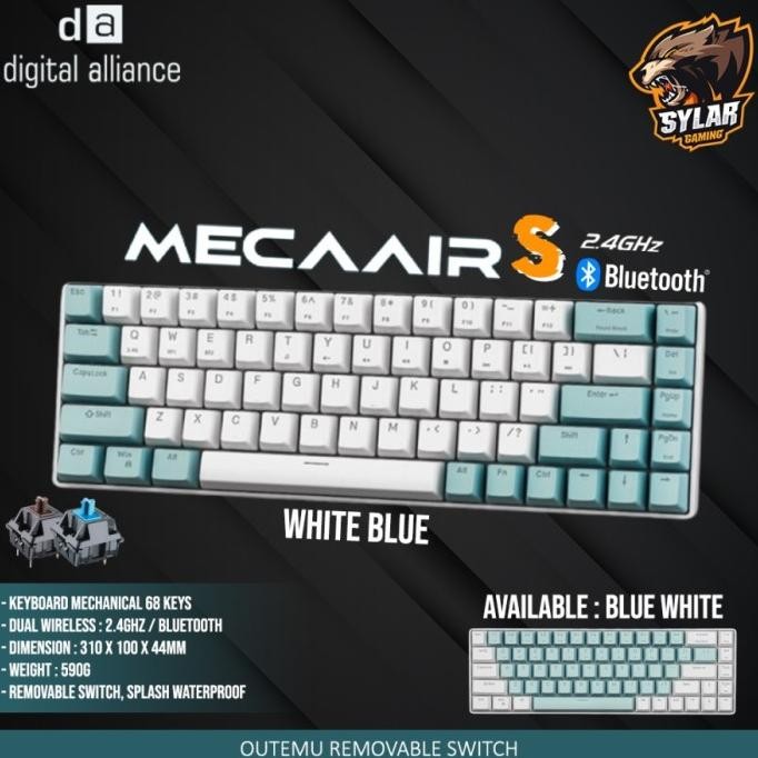 Jual TERBARU!! Digital Alliance Meca Air S 65% Wireless Mechanical ...
