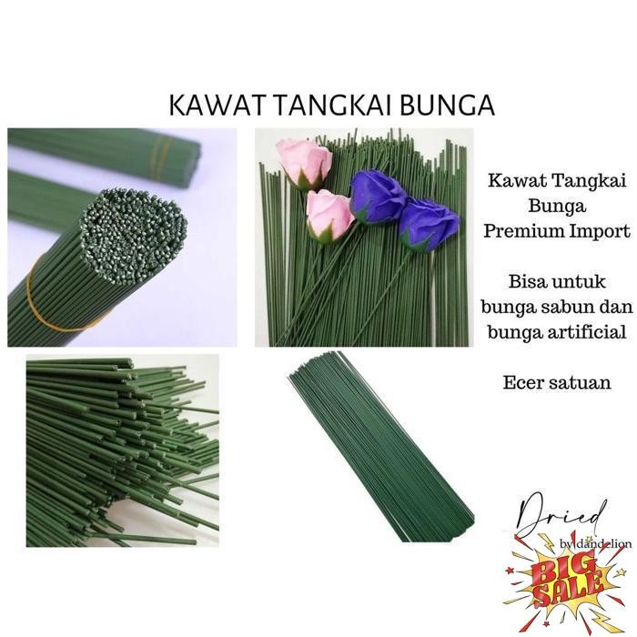 Jual Original Kawat Tangkai Bunga Tebal 2Mm Import Premium Tangkai ...