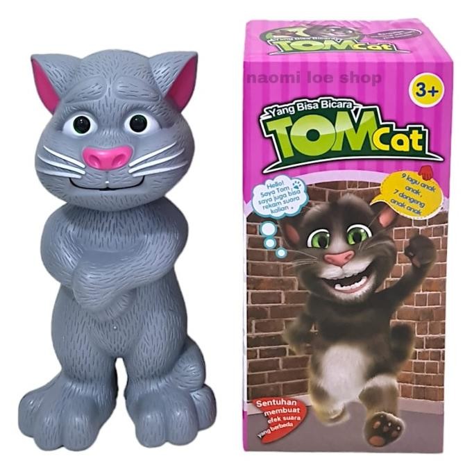 Jual mainan Tom Cat Boneka Kucing Bicara talking tom OS17 | Shopee ...