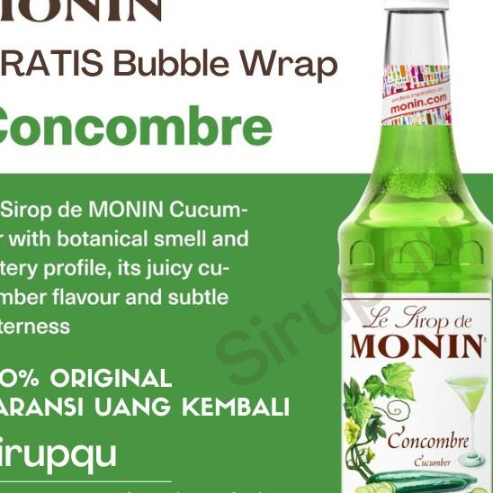 Jual Monin Cucumber Syrup 70 Cl 700 Ml / Sirup / Cafe / Kedai / Kopi ...