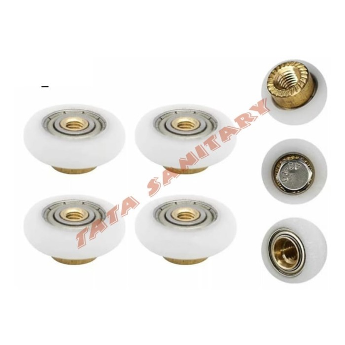 Jual Roda Shower Box Kamar Mandi 27mm/Roda Pintu Geser Kamar Mandi 27mm ...