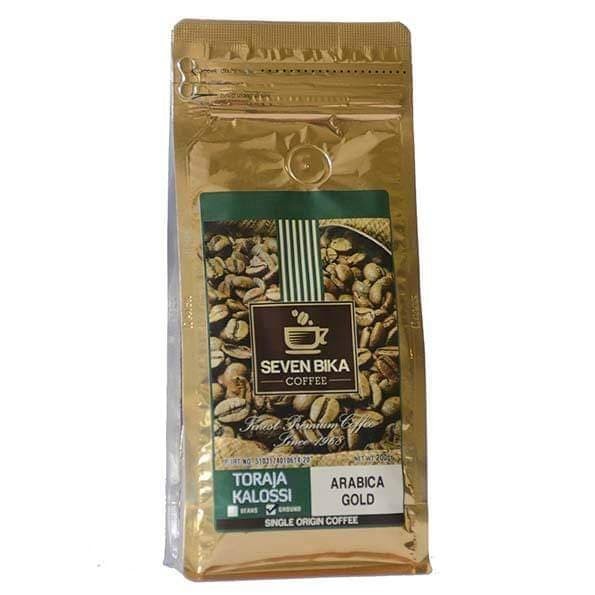 Jual Kopi Seven Bika Toraja Kalossi Arabica Gold 200 Gr (Kopi Bubuk ...