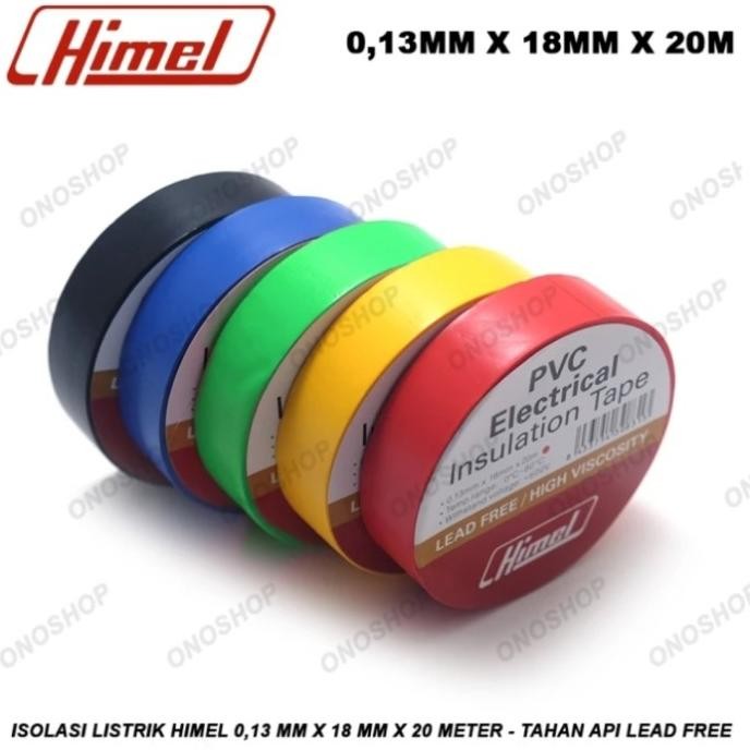 Jual Electrical Tape / Isolasi Listrik 0,13mm x 0,18mm x 20 Meter HIMEL ...