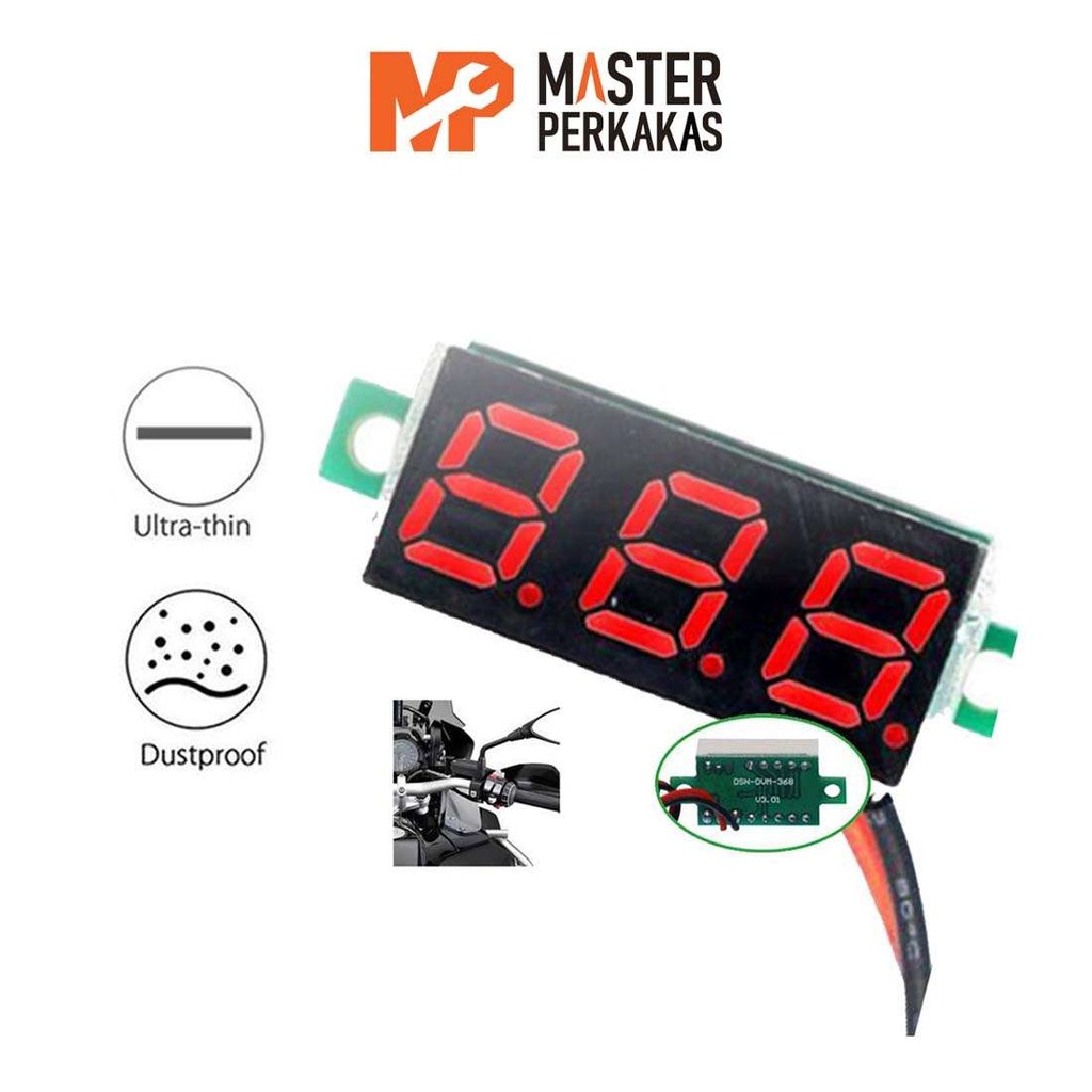 Jual Mini Voltmeter Digital 0.28 inch DC5-30V MP / Volt Meter DC ...