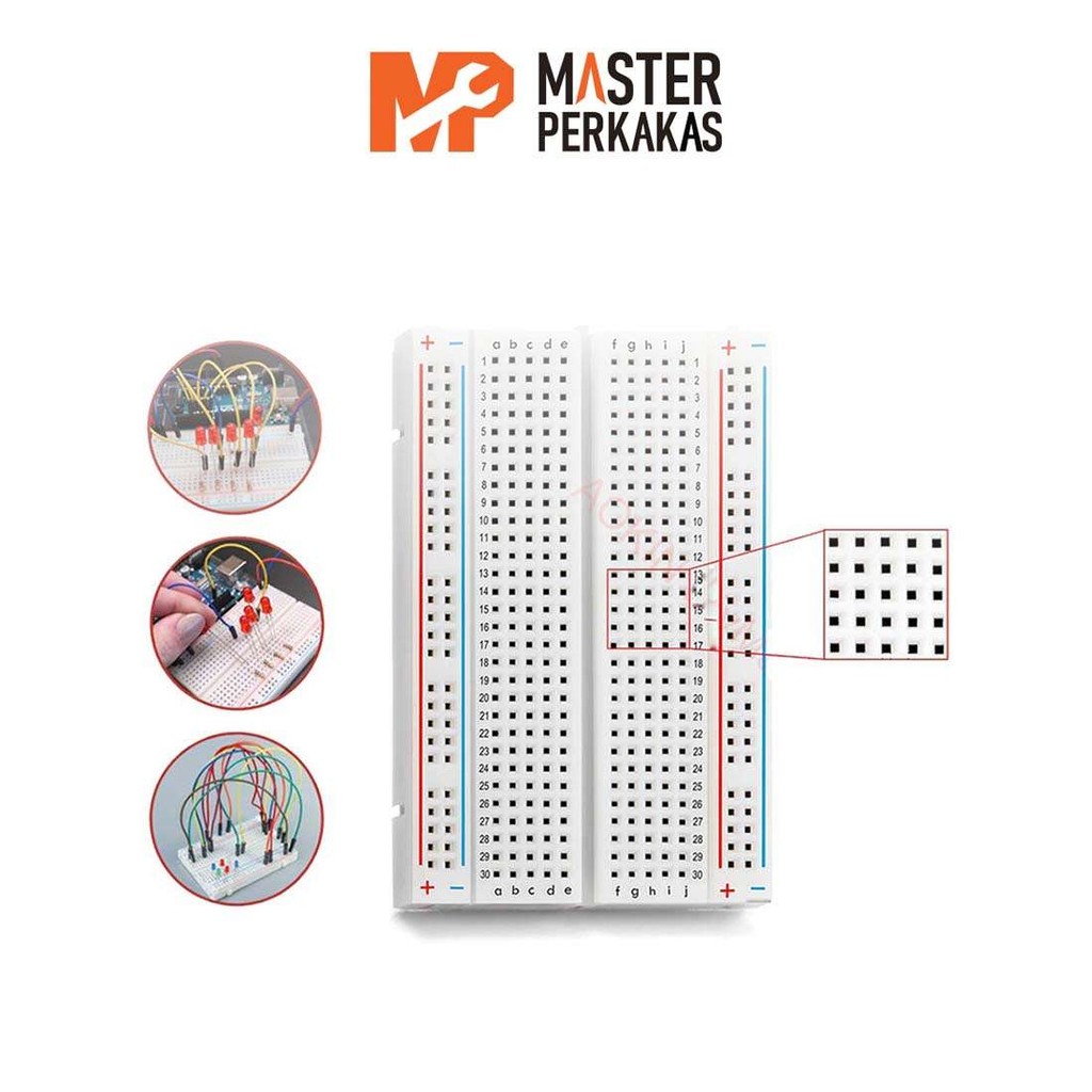 Jual Breadboard Mini 400 Tie Points MP / 400P Solderless Titik Cocok ...