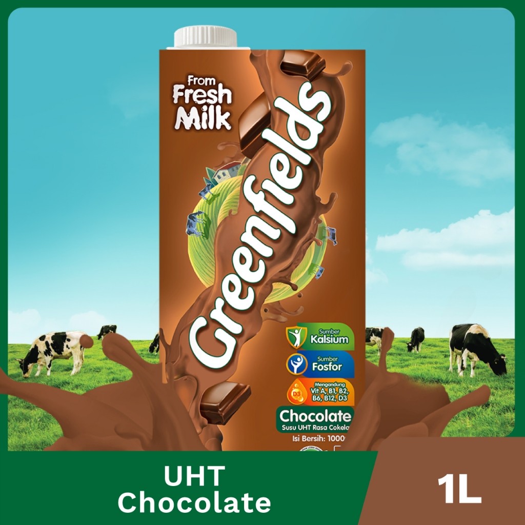 Jual Greenfields Susu UHT Chocolate 950 ml - 1 liter Sayurbox | Shopee ...