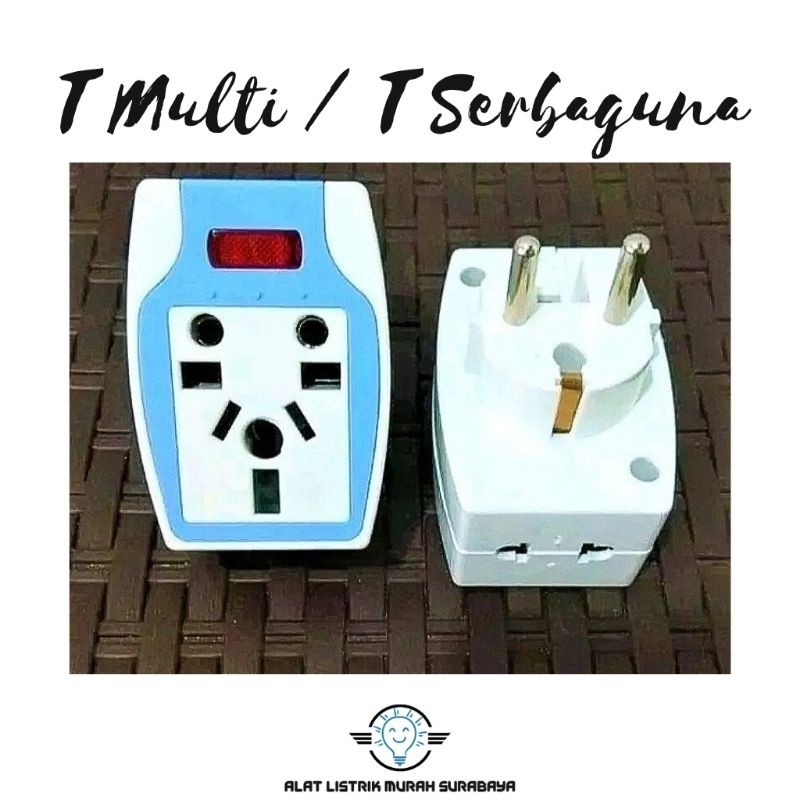 Jual Colokan Steker T Serbaguna 2 Kaki TRM | Shopee Indonesia