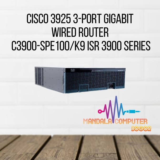 Jual Cisco 3925 3-Port Gigabit Wired Router C3900-SPE100/K9 ISR 3900 ...