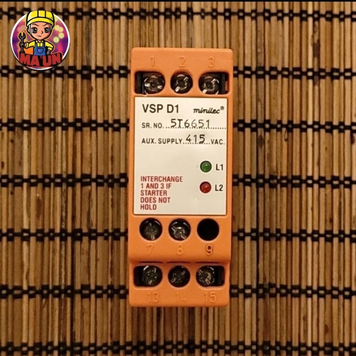 Jual PHASE FAILURE RELAY MINILEC VSP D1 415V ORIGINAL TRENDY! | Shopee ...