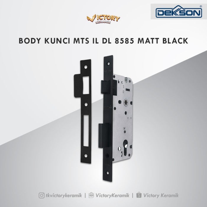 Jual BODY KUNCI/MORTISE LOCK DEKSON MTS IL DL 8585 MATT BLACK ( SWING ...