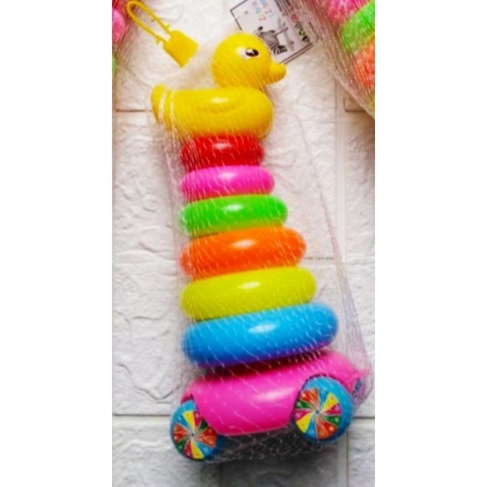 Jual Jona Produk 438 Mainan Edukasi Anak Anak Ring Donat Bebek 6 Susun ...