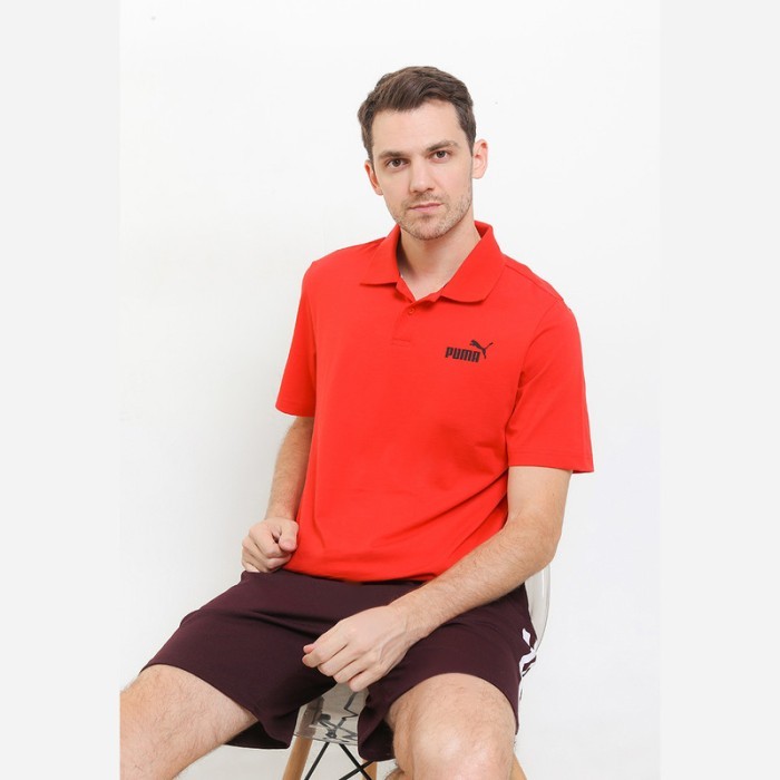 Jual PUMA Ess Jersey Polo Pria Merah | Shopee Indonesia