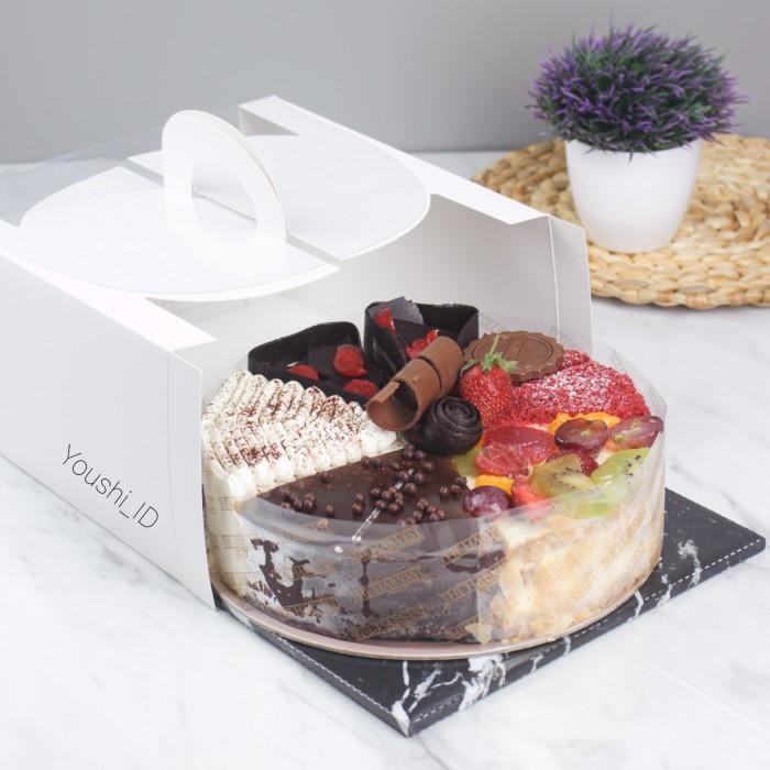 Jual Dus Kue Tart Mika/Box Kue Mika/Cake Box Mika Transparan 20X20X12Cm ...