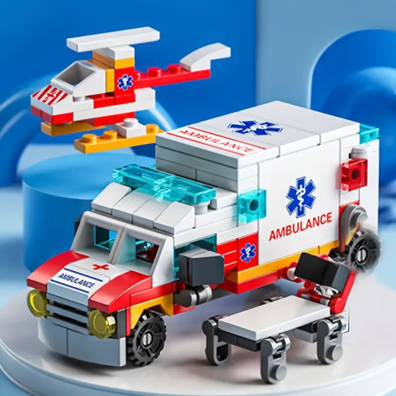 Jual LELE BROTHER Mainan Balok Susun Mobil Ambulance 6 in 1 LEGO 122 Bricks | Shopee Indonesia