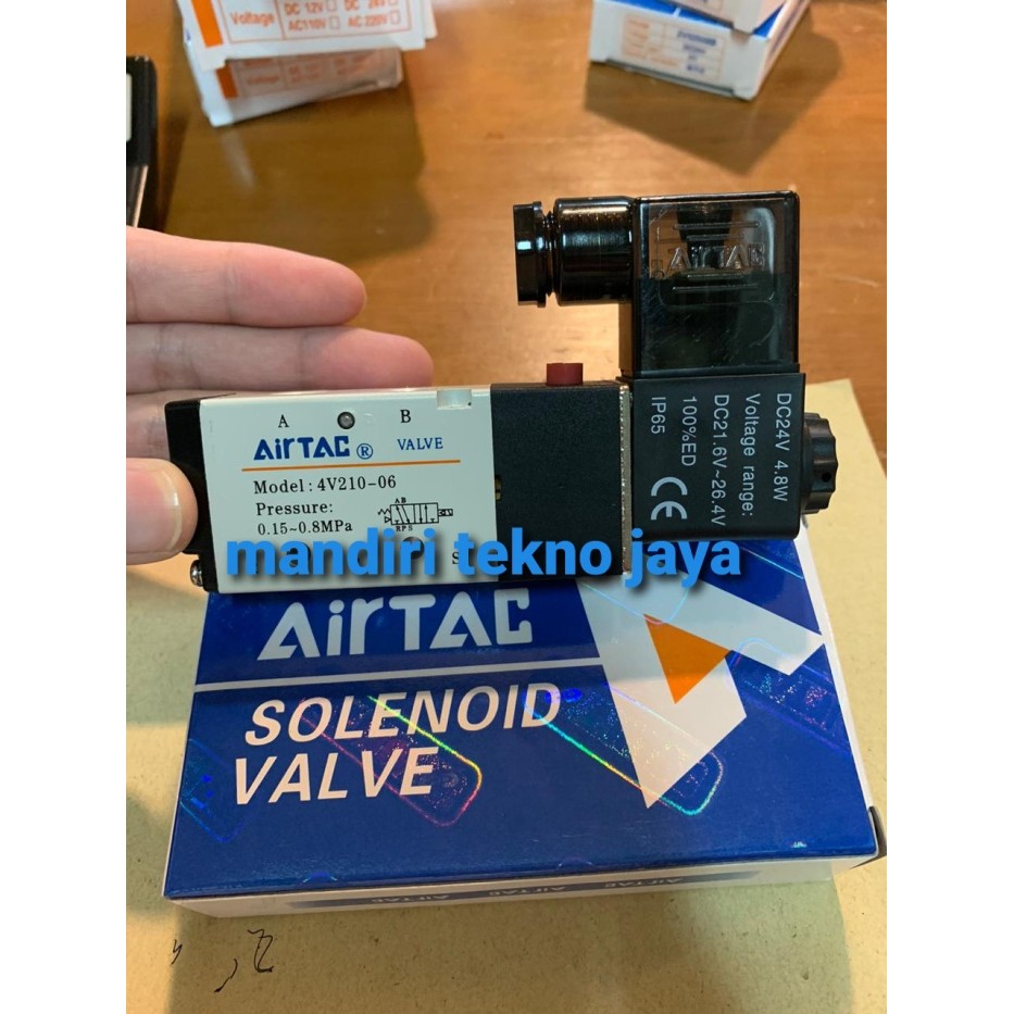 Jual Solenoid Valve 4V210 06 Airtac 220V Ac / 24V Dc/ 110 V Ac Byj ...