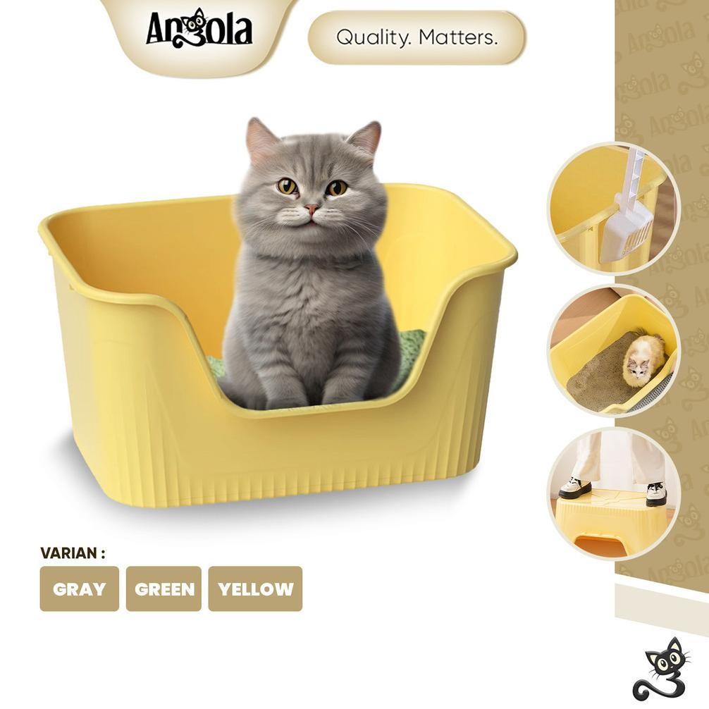 Jual Pet Litter Box Extra Besar M30 Bak Pasir Desain Terbuka Pembatas ...