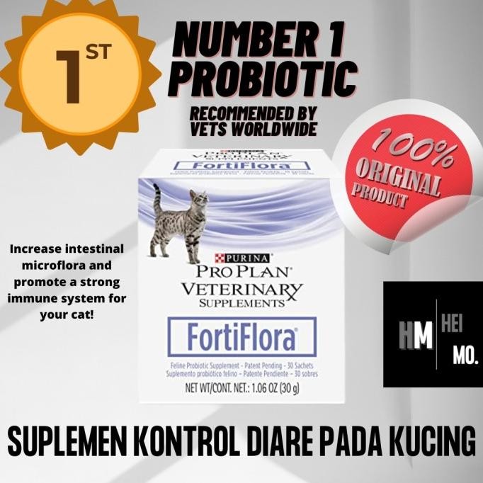 Jual Purina Proplan Fortiflora Probiotics Anjing Kucing Probiotik ...