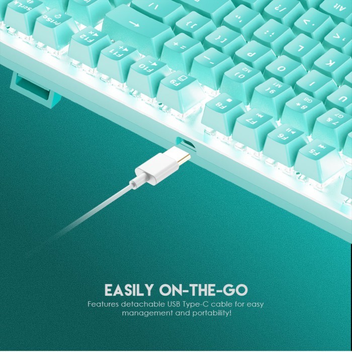 Jual PROMO!! Fantech MINT EDITION MAXFIT87 MK856 Mechanical Keyboard ...
