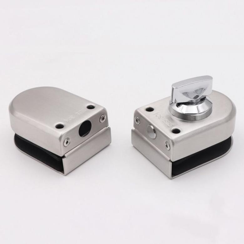 Jual Premium Kunci Pintu Kaca Dua Sisi 10-12mm Glass Door Lock Grendel Kaca Slot High Quality ...