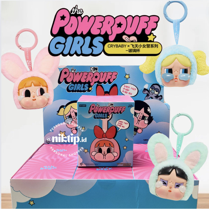 Jual POPMART CRYBABY POWERPUFF GIRLS SERIES-VINYL FACE PLUSH BLIND BOX ...