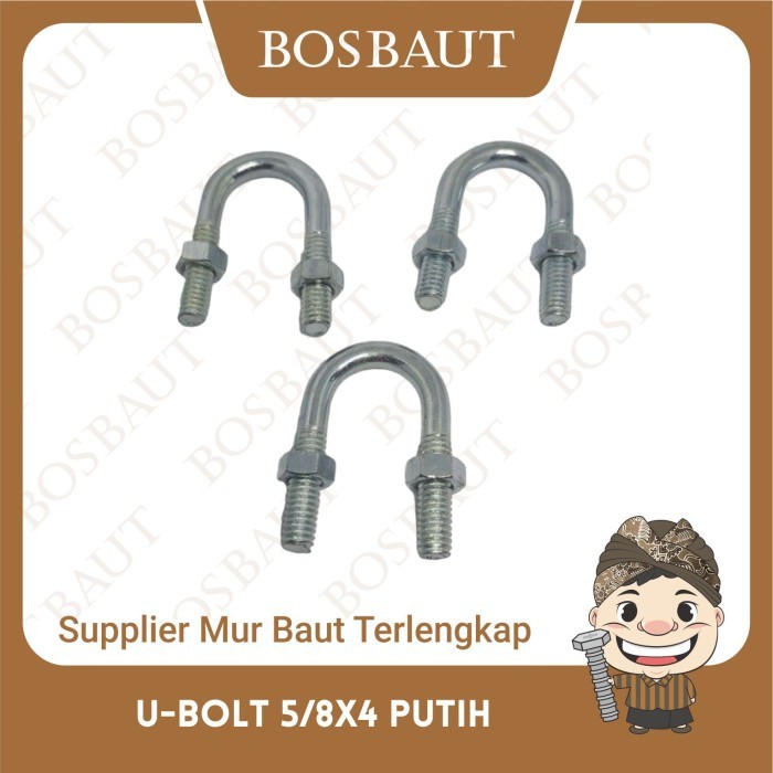 Jual Baut U - U Bolt Galvanis 5/8" x 4" | Shopee Indonesia