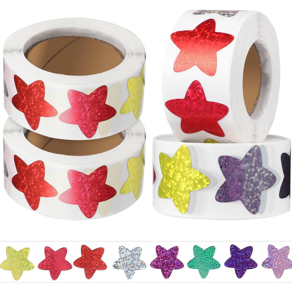 Jual 4 Rolls Star Stickers Mini Small Kids Reward Chart Self Adhesive ...