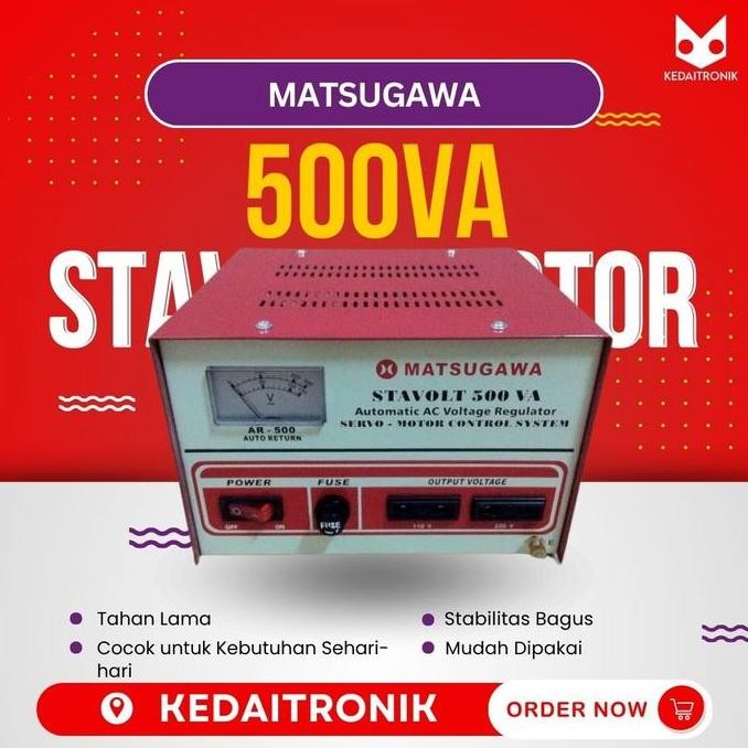 Jual Stavolt Motor Matsugawa 500Va Ar-500 Servo Stabilizer Stavol 500 ...