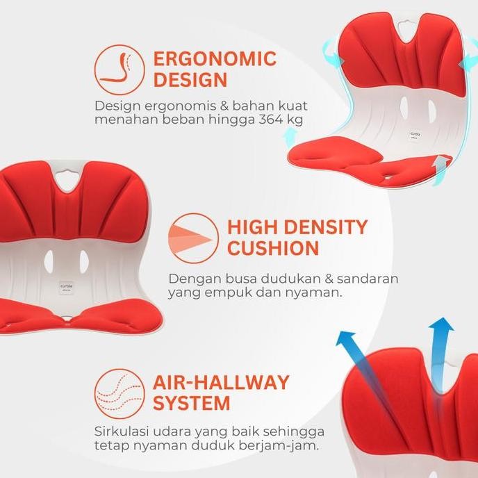 Jual Curble sture Chair Wider - BUY 2 GET 3 (3pcs Red) | Shopee Indonesia